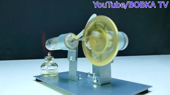 斯特林发动机模型组装,试机