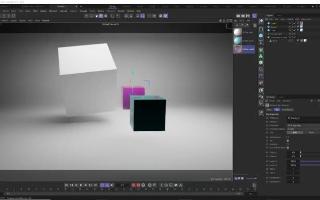 C4D Redshift灯光摄像机渲染动画教程04