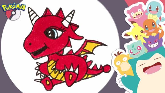 每天画画 宝可梦精灵宝贝龙 这种可爱的宝贝谁都想拥有