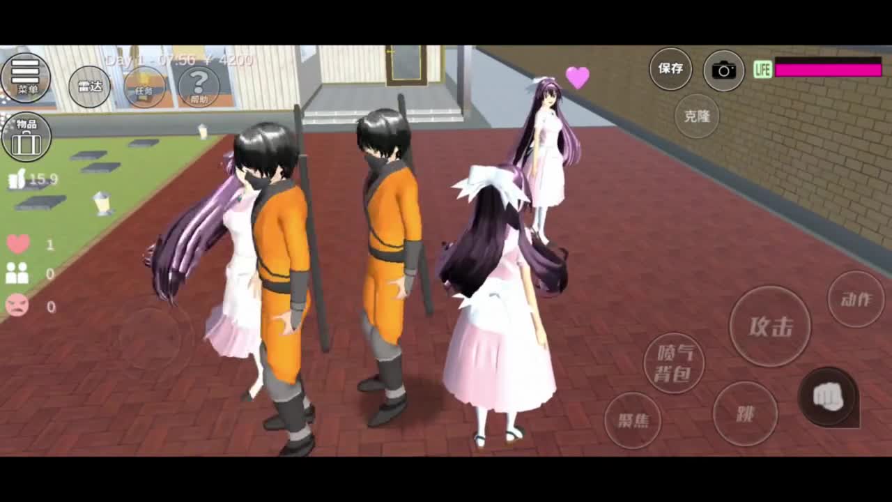 樱花校园模拟器:女主太好看了,所以我决定多变几个出来