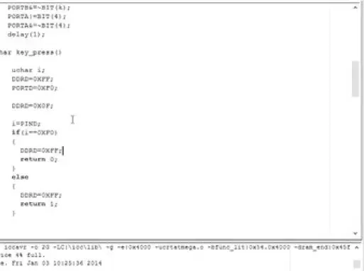 AVR单片机视频教程21、AVR单片机矩阵键盘检测程序编写
