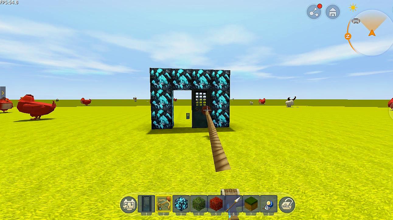 迷你世界:新的开门方式能够远距离拉开门喔!