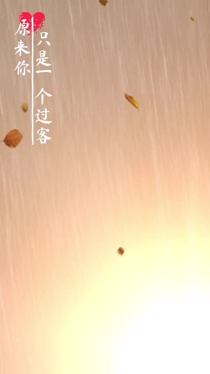 原来你只是一个过客,从我世界路过!