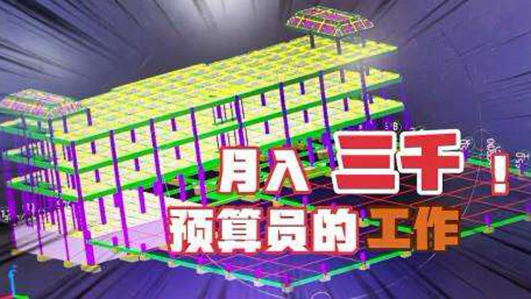 在广西南宁月薪三千,职业预算员日常工作,CAD看图建模算量计价