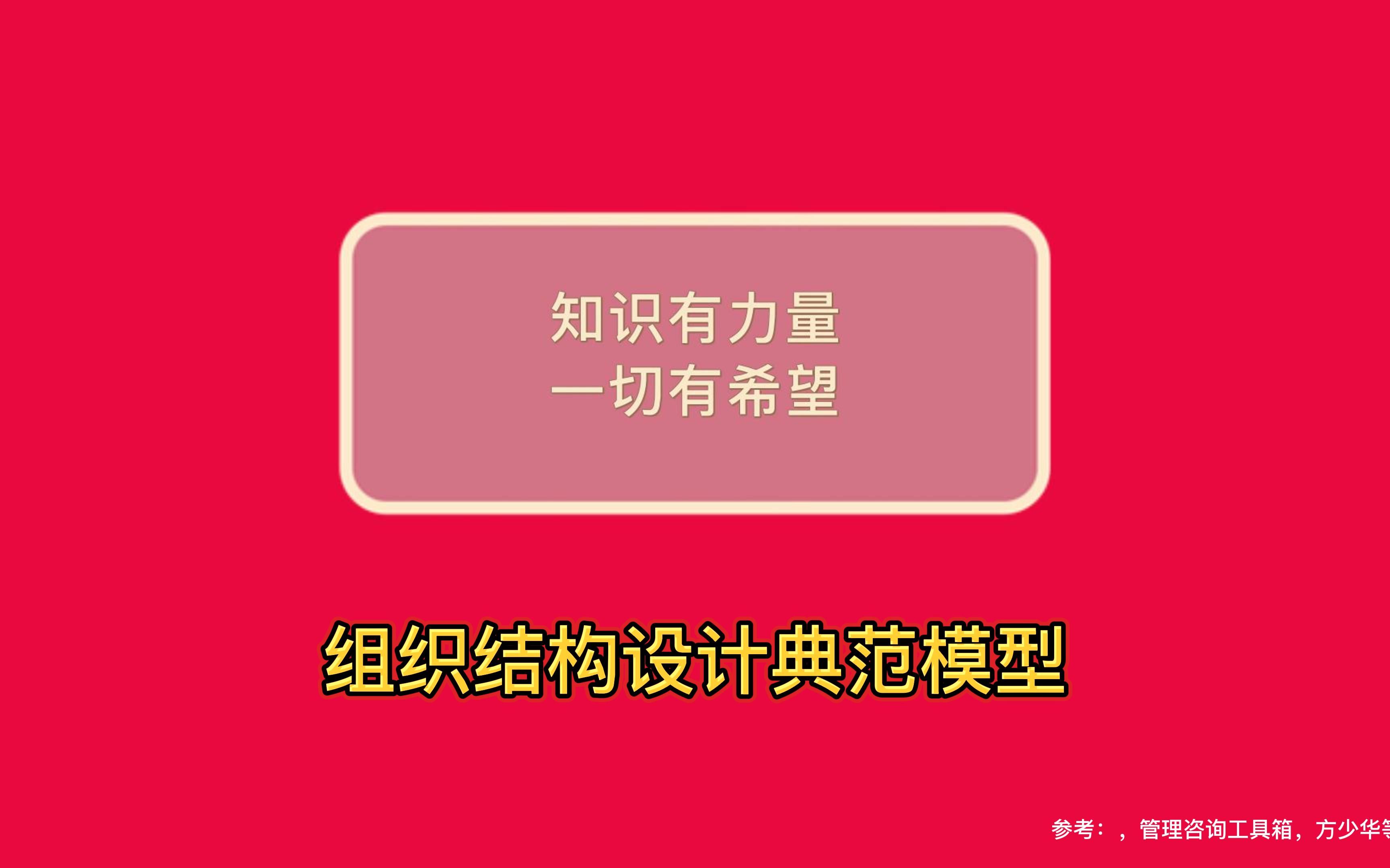 德理创新进化普及系列——组织结构设计典范模型