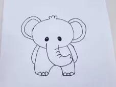 小朋友一起来学习大象简笔画