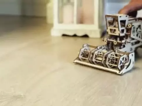 -GEARS-3D联合收割机_clip 木制车模 木工diy 木制玩具 木质模型制作:...