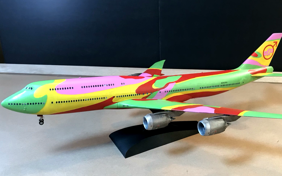 ...Revell 1/144 波音 747-8客机(Shagadelic风格涂装)模型制作