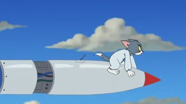 《新猫和老鼠》汤姆和杰瑞开火箭在天上打架