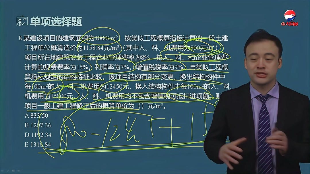 一级建造师 一建-某建设项目的建筑面积为10000m2按类似工程概算