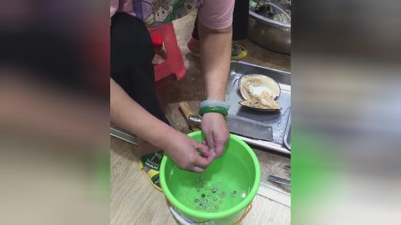 实拍厦门阿姨从贝壳里取珍珠:原来珍珠是这样生成的!