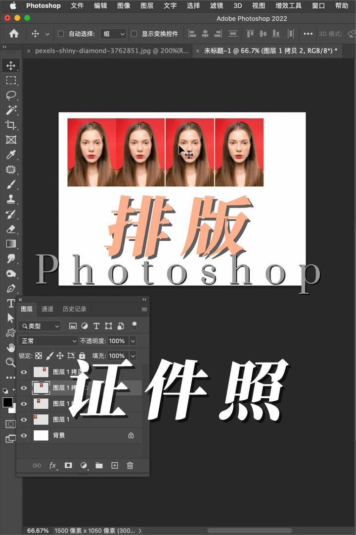 ps证件照排版详细教学