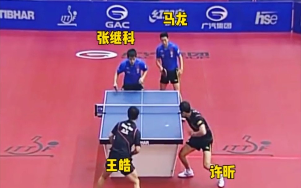 人类高质量乒乓球赛,张继科,马龙,王皓,许昕