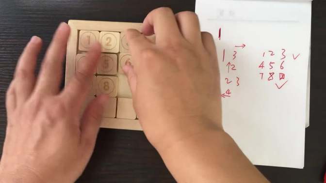 九宫格3*3数字华容道怎么玩解法游戏数字华容道最后一行技巧规则