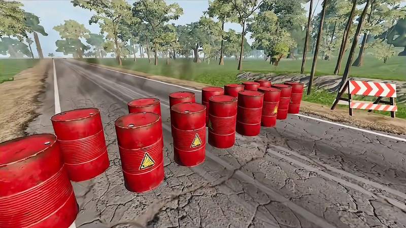 是谁在路上放的油桶 车祸模拟器 游戏解说 解压游戏 游戏推荐