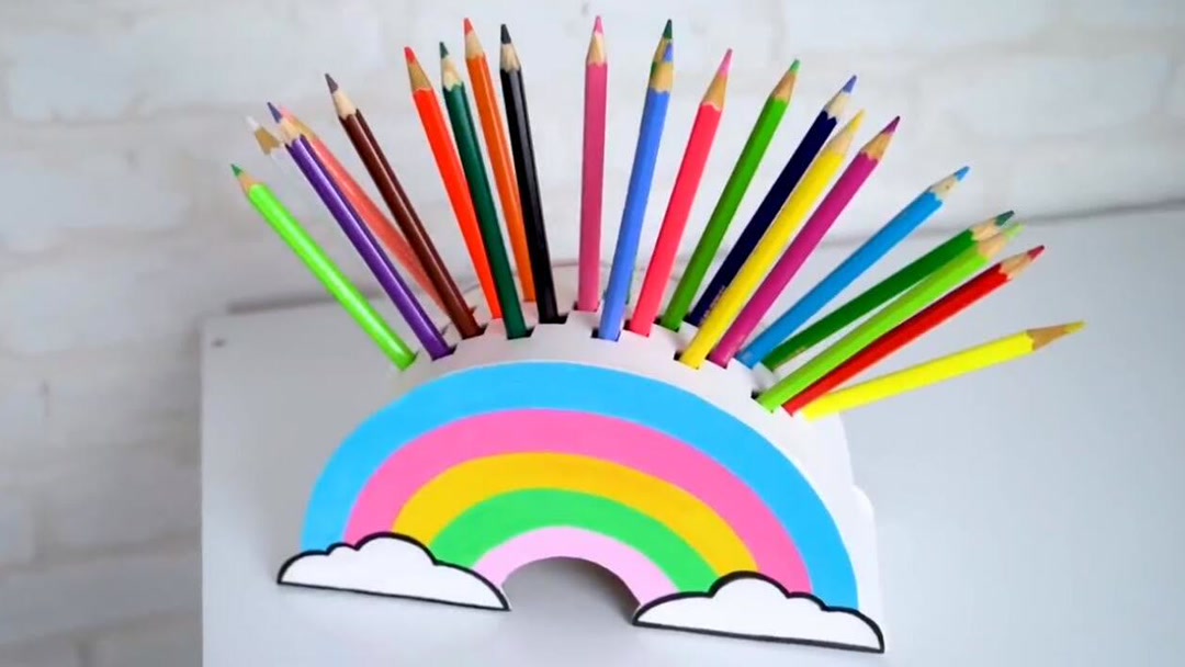 教你做一个漂亮的彩虹笔筒,做法简单,创意手工DIY教程
