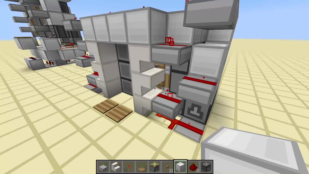 小峰聊红石 我的世界 《Minecraft》2x3内吸活塞门系列