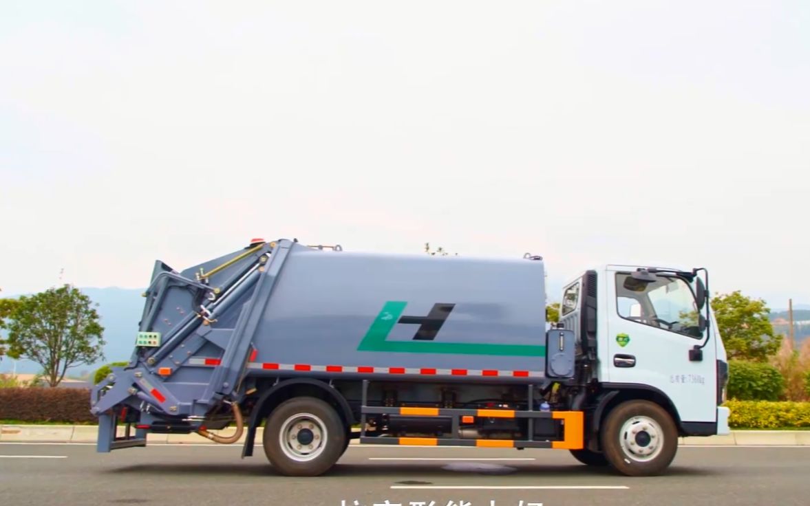 【龙环环保】FLM5077ZYSDG6LH后缩式垃圾车 作业视频(福龙马集团...