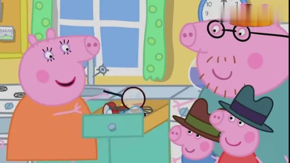 《小猪佩奇》猪妈妈教小猪佩奇如何使用放大镜,佩奇好开心