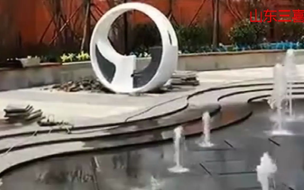 自行车喷泉动感脚踏单车喷泉无动力景观游乐设施!