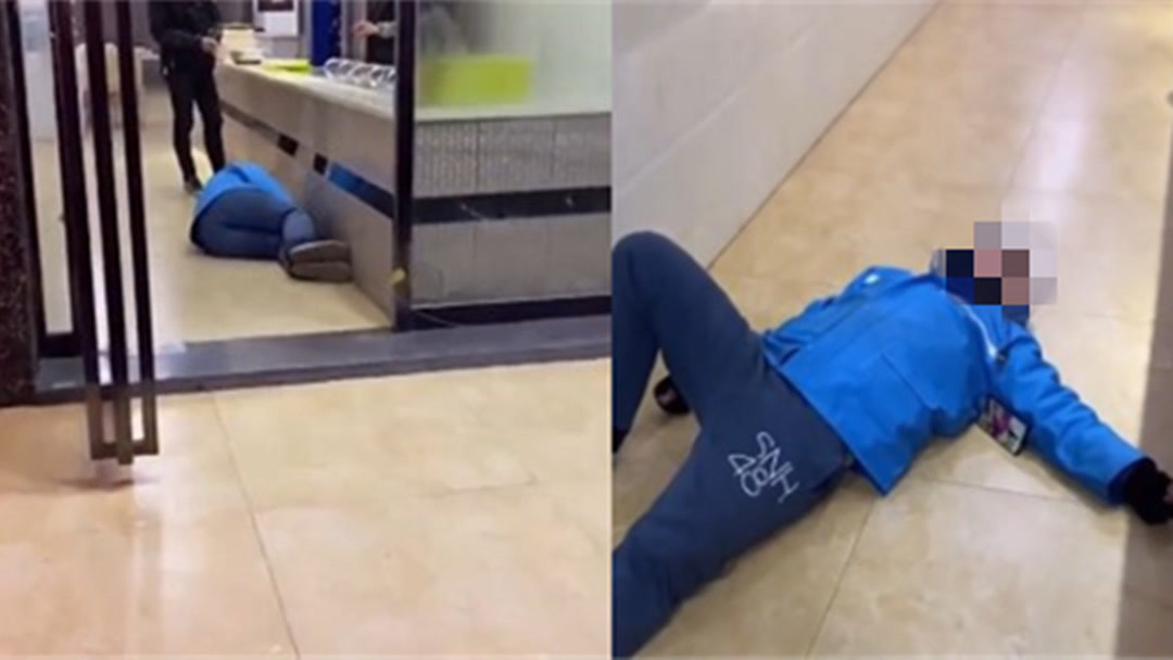 崩溃就在一瞬间!骑手到店没有拿到指定外卖倒地哭喊