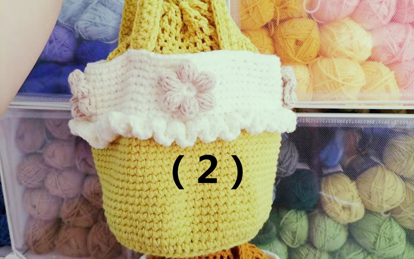 (2)新手都可以编织的包包钩针编织教程课程 配色很重要哦