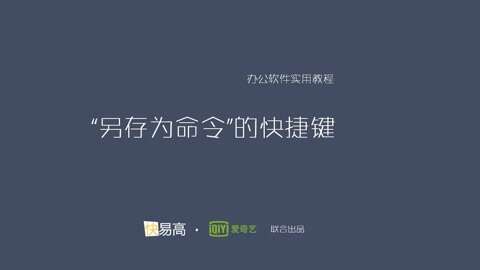 word2010文档中另存为命令的快捷键方式
