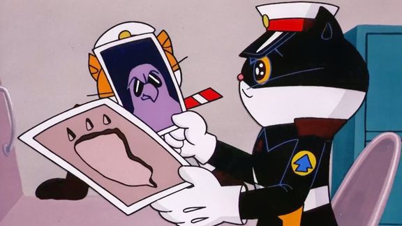 黑猫警长:黑猫警长在破案呢,看着都好辛苦,要加油呀
