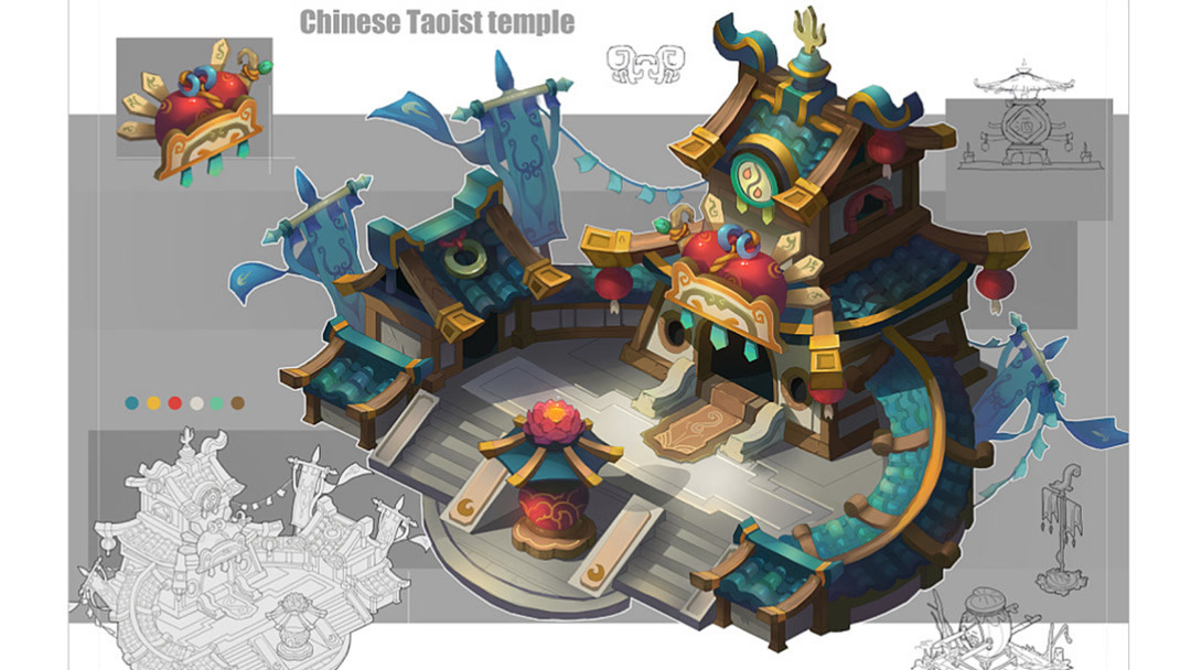 3dmax-古风场景房子模型教程。建模基础教程。