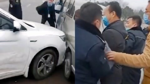 河南一乡镇执法人员疑遭车辆恶意撞击 3人受伤 事发时正整治占道