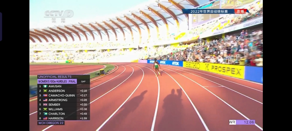 (田径赛事)2022俄勒冈田径世锦赛女子100M栏决赛: 尼日利亚选手阿穆...