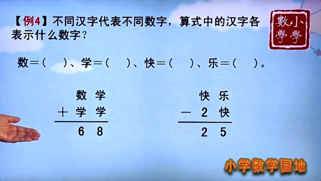 一年级奥数辅导课堂 掌握加减法的竖式计算后 这些汉字谜就简单了