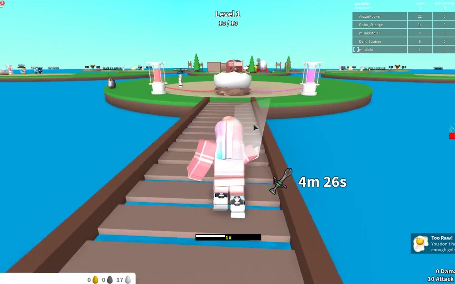 跟随师傅学习功夫:木子秋Roblox小鸡农场模拟器