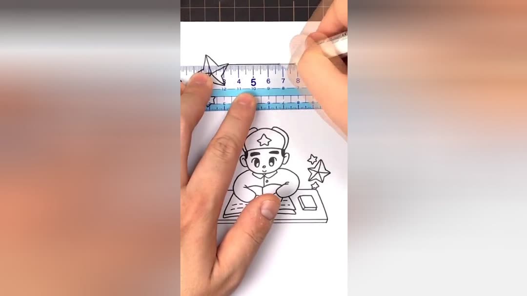 @曲洲老师画卡通发了一个短视频,你尽管点开,不好看算我输!