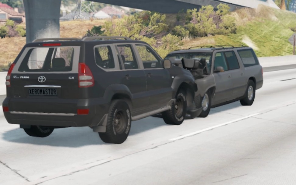 《整车测试》车祸模拟器 丰田普拉多(霸道) LC120 2005款