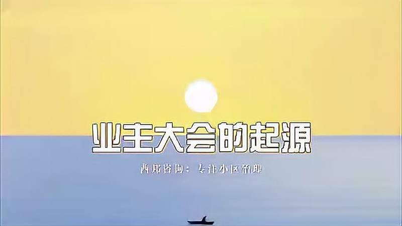 业主大会的起源在哪里?