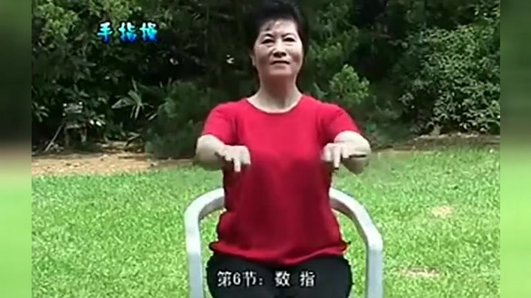 中老年健康保健操 手指操带字幕示范经络操