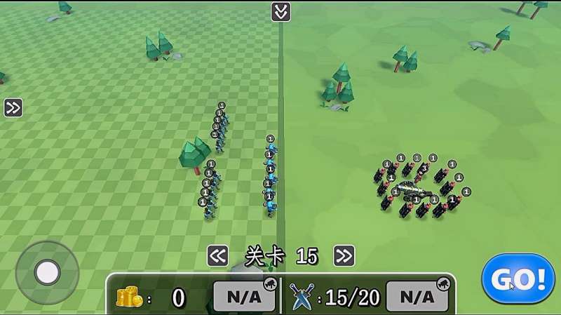 史诗战斗模拟器2:5个自爆兵10个弓弩手迎战12个盾士和3级大炮