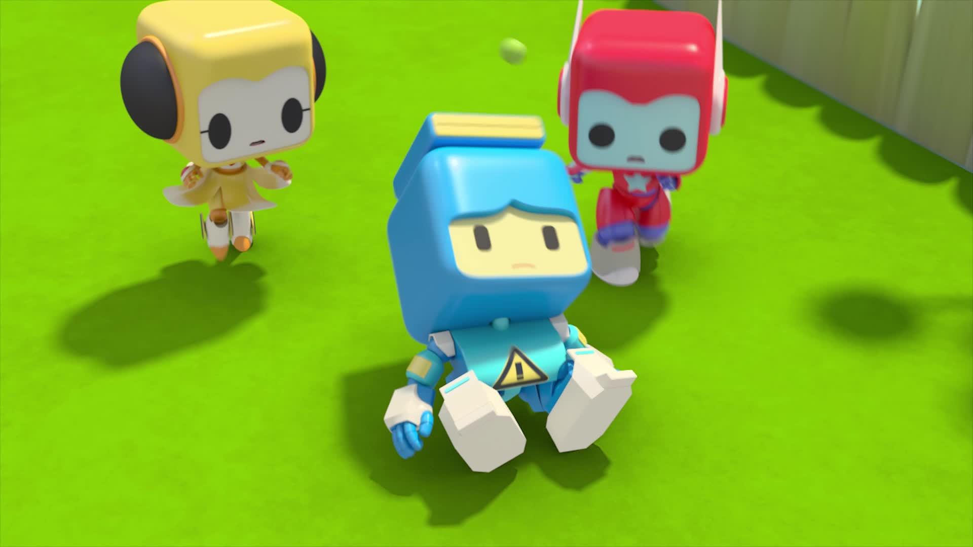 网球机器人疯狂发射网球攻击布鲁可