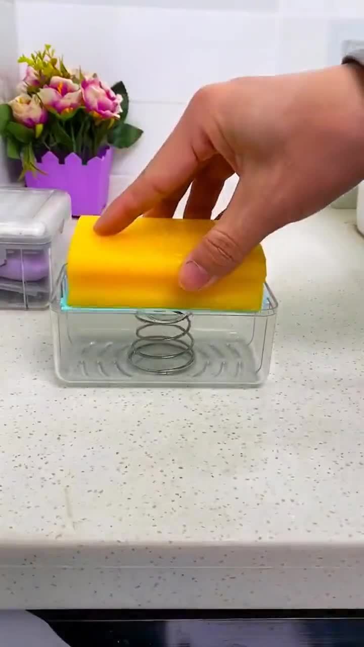 给家里安排这样一个起泡香皂盒,洗衣服洗都很方便肥皂盒居家好物