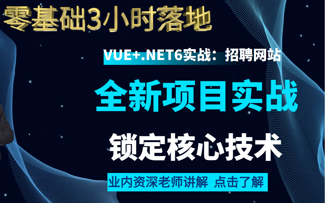 ...3小时落地VUE+.NET6实战:招聘网站(全新录制/C#/.NETCore/项目...