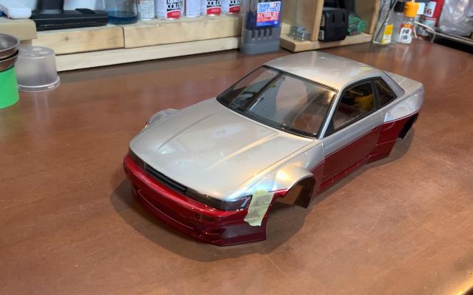 RC漂移车壳制作 s13车壳贴纸及细节制作