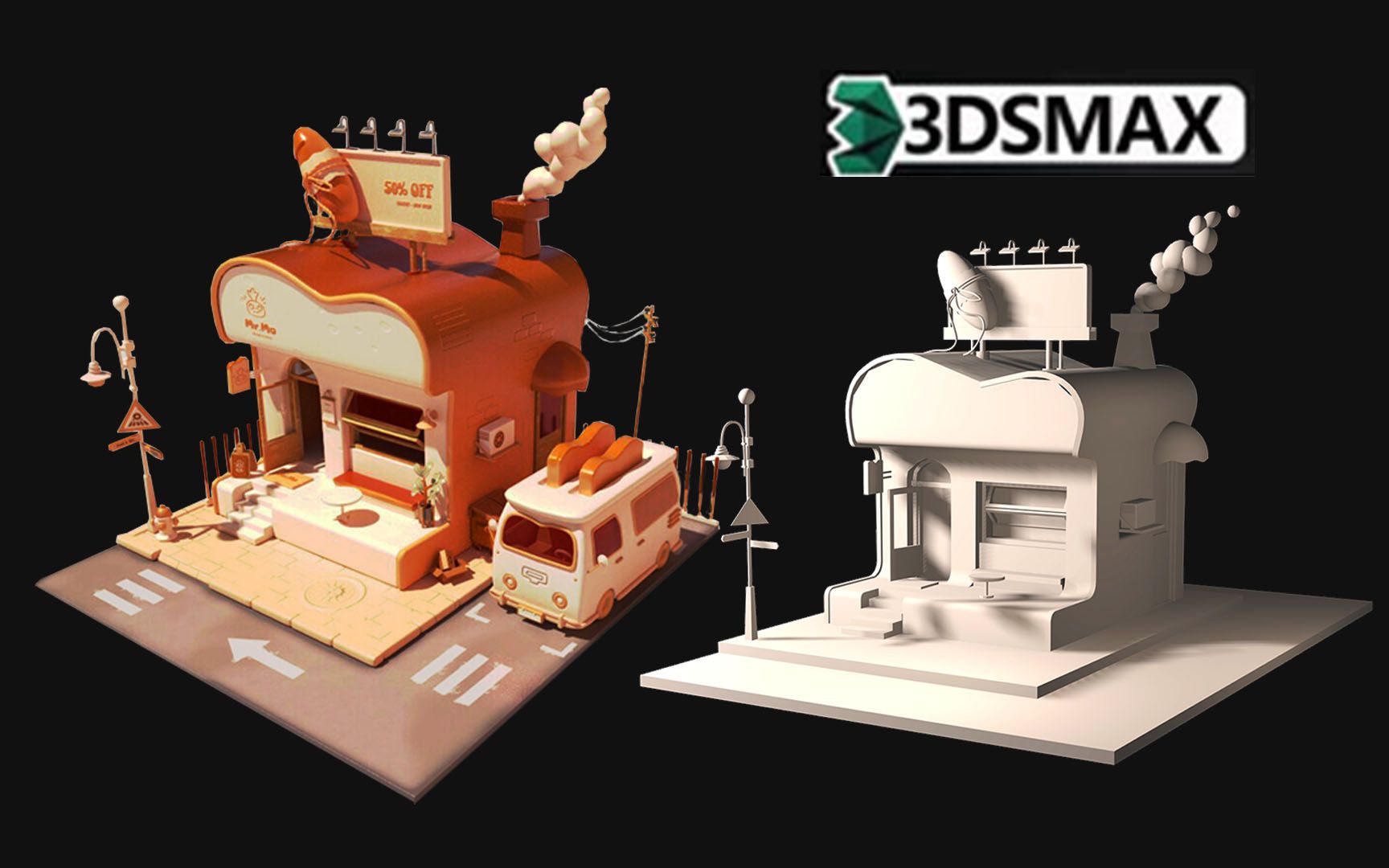 【3dmax 案例制作】一节公开课教会你如何建模,全程讲解,从零基础手...