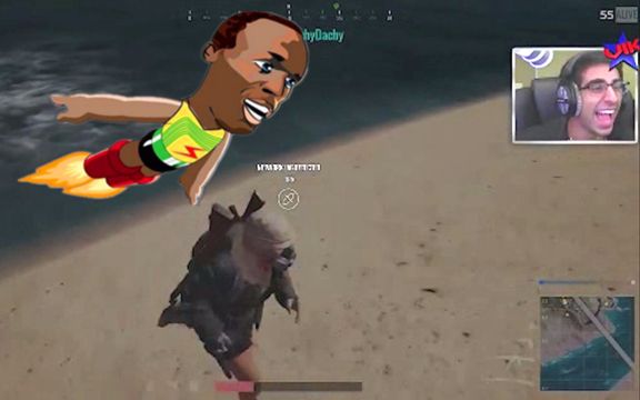 绝地求生 当与服务器断开链接后 博尔特看了也羞愧的跑步速度!