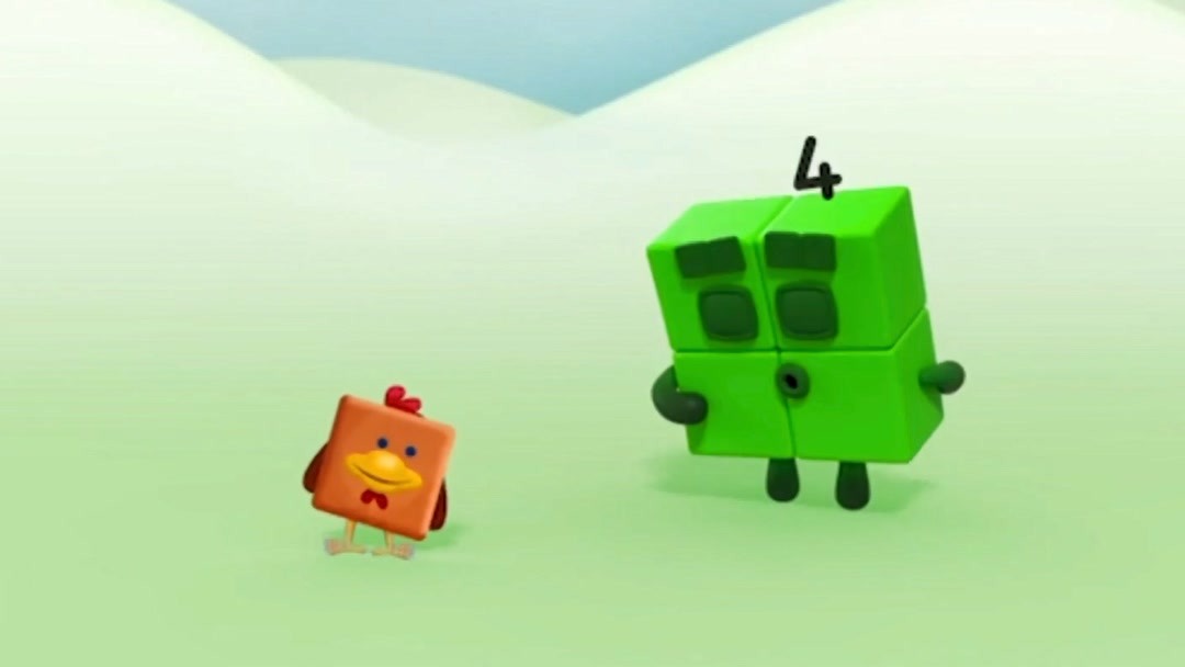 数字积木 搞笑动画:小4是有多喜欢正方形 连小鸡都是方的