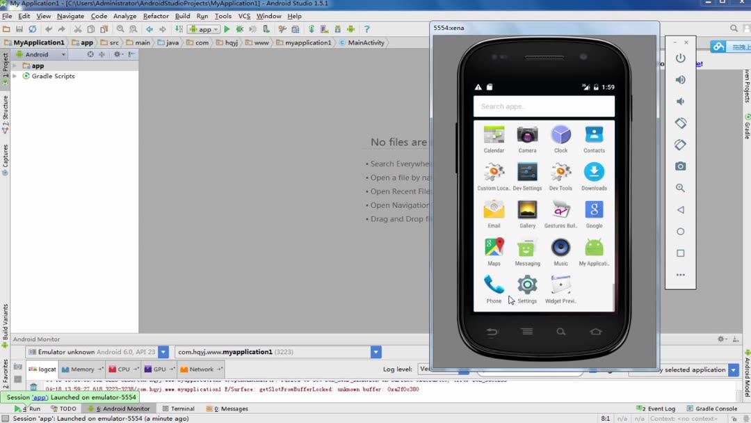 安卓培训:模拟器创建打开运行项目