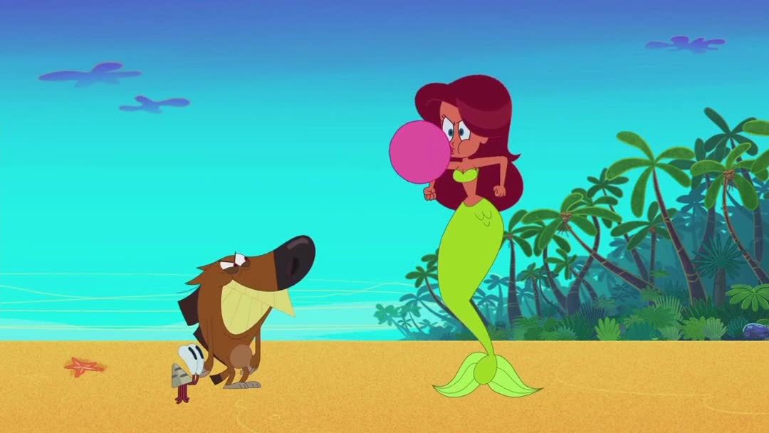 搞笑动画:美人鱼吹泡泡把她带上了天空,她该怎么办呢?