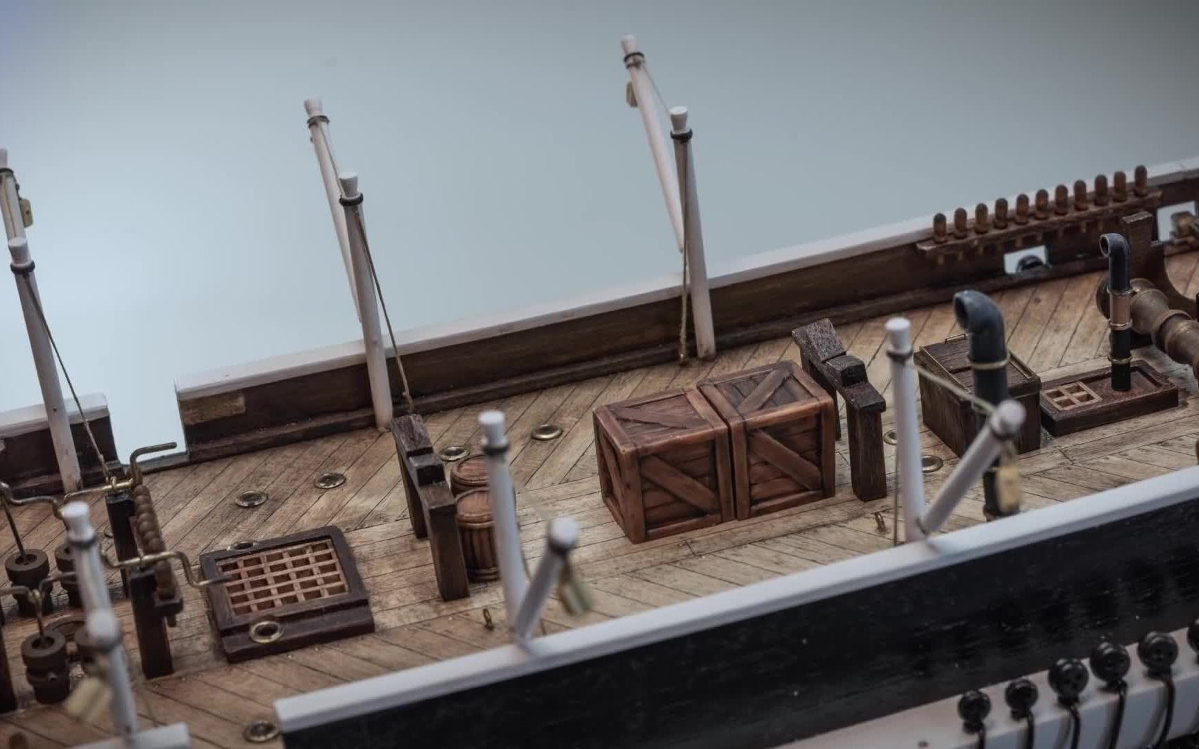 船上设施,风帆护卫舰高清模型制作细节全过程 2