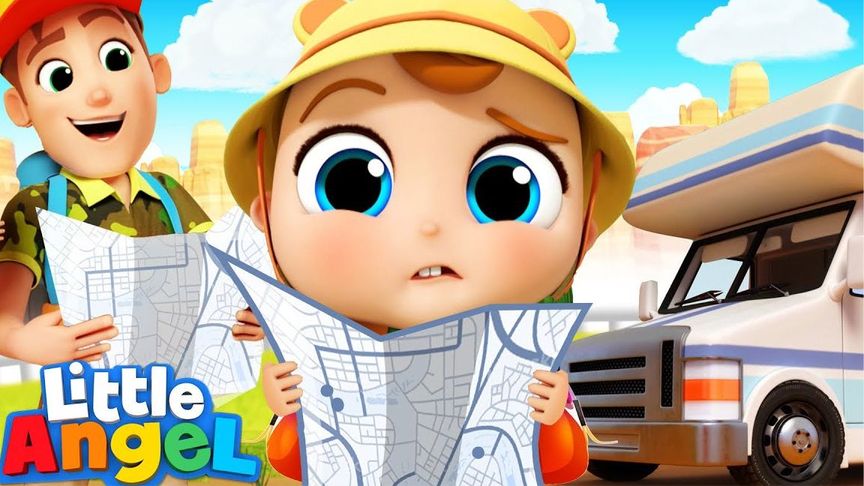 益智早教动画,宝贝一家开着车房去旅行,沿途风景真美丽