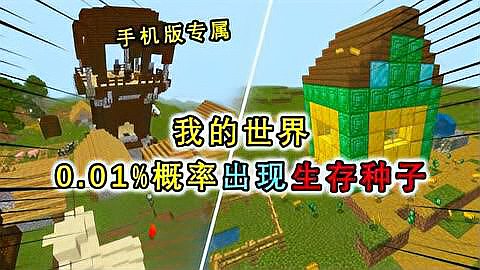 我的世界:0.01%几率生存的稀有种子!村庄旁是哨塔府邸